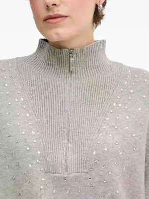 Joseph Ribkoff Embellished Half-zip Sweater