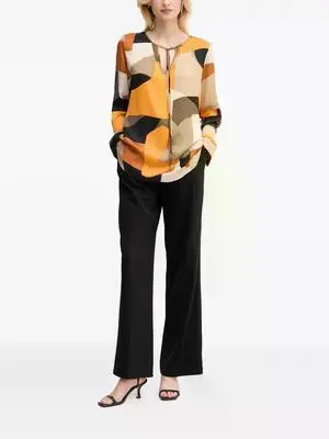 Joseph Ribkoff Geometric Tie-neck Blouse