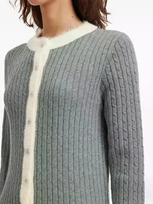 B+AB Cable-knit Cardigan - Grey