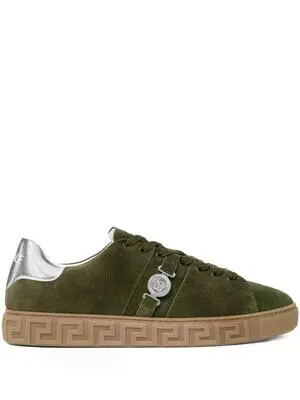 Versace Greca-embellished Suede Sneakers