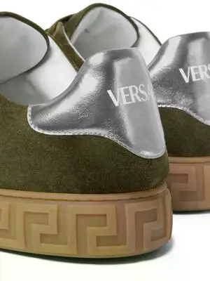 Versace Greca-embellished Suede Sneakers