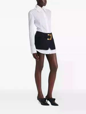 Balmain Belted-waist Mini Skirt