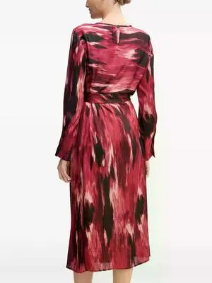 Joseph Ribkoff Tie-waist Printed Dress