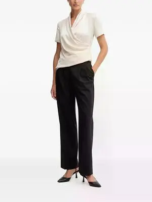 Joseph Ribkoff Short-sleeve Wrap Blouse