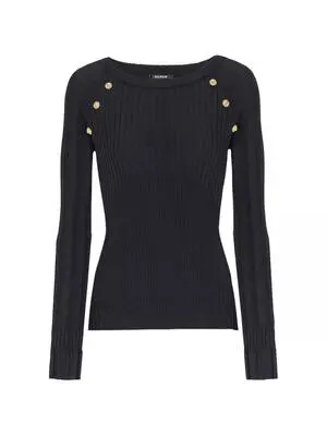 Balmain Button Detailed Sweater - Black