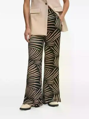 Joseph Ribkoff Abstract-print Split Trousers