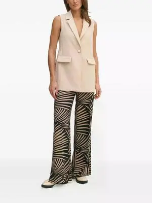 Joseph Ribkoff Abstract-print Split Trousers