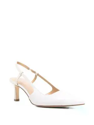Michael Kors Leather Slingback Pumps - Neutrals