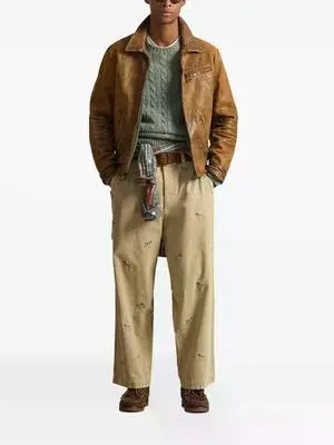 Polo Ralph Lauren Zip Sheepskin Bomber Jacket