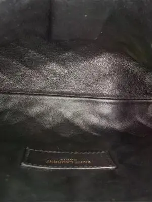 Saint Laurent Mini Quilted Lambskin Gaby Zippered Pouch - Black