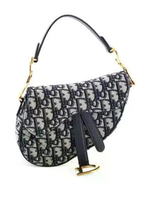 Dior Saddle Handbag Oblique Canvas Mini Shoulder Bag - Blue