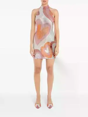CELIA KRITHARIOTI Heart Print Mini Dress