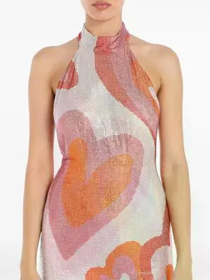 CELIA KRITHARIOTI Heart Print Mini Dress