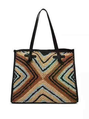 MARCELLA CLUB Chevron Pattern Tote Bag - Neutrals