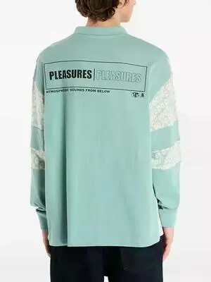 PLEASURES Floral V-neck Sweatshirt