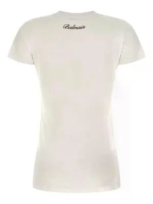 Balmain Button-embellished Draped T-shirt