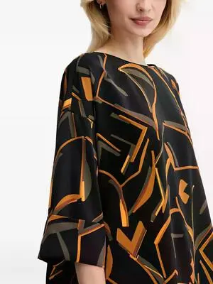 Joseph Ribkoff Geometric-print Flared-sleeve Blouse