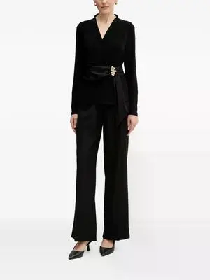 Joseph Ribkoff V-neck Brooch Blouse