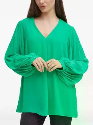Joseph Ribkoff Pleated V-neck Blouse