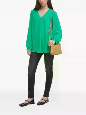 Joseph Ribkoff Pleated V-neck Blouse