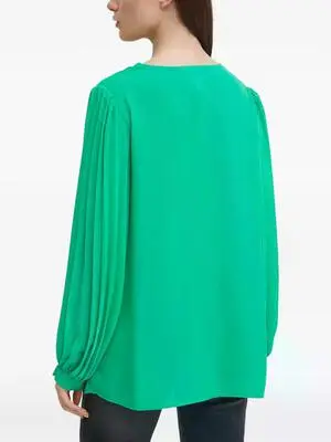 Joseph Ribkoff Pleated V-neck Blouse