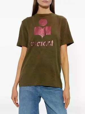 MARANT ETOILE Zewel Logo-print T-shirt - Green