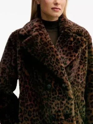 Joseph Ribkoff Leopard-print Double-breasted Coat