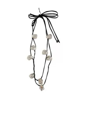 MARIA CALDERARA Stone Embellished Necklace - Silver