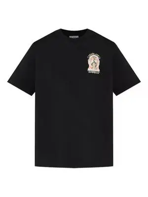 Casablanca Graphic-print Crew-neck T-shirt - Black