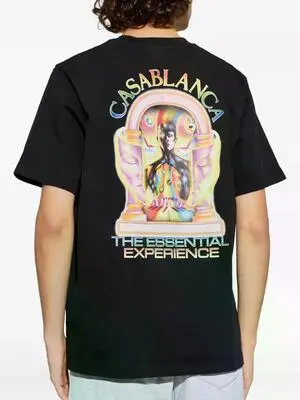 Casablanca Graphic-print Crew-neck T-shirt - Black
