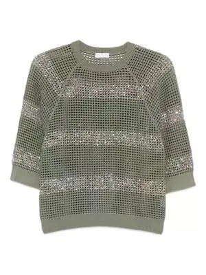 Brunello Cucinelli Sequin-embellished Open-knit Jumper