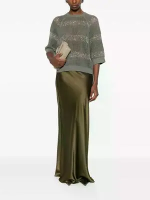 Brunello Cucinelli Sequin-embellished Open-knit Jumper
