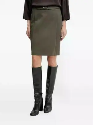 Joseph Ribkoff Pencil Skirt With Metal Detail - Green