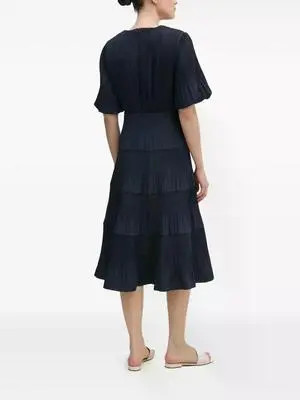 Joseph Ribkoff Tiered Pleated Midi Dress