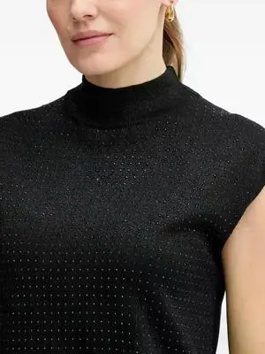 Joseph Ribkoff Sequin Embellished Mock-neck Top