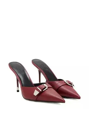 Femme La Venetia Pointed-toe Mules - Red