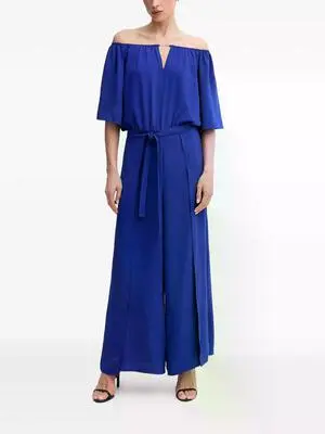 Joseph Ribkoff Off-shoulder Wide Leg Jumpsuit - Blue