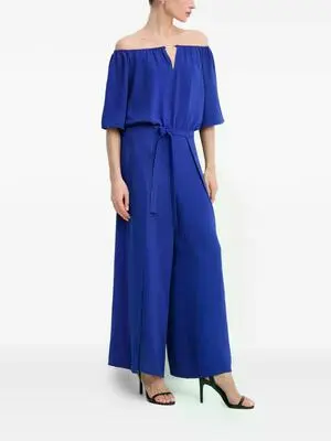 Joseph Ribkoff Off-shoulder Wide Leg Jumpsuit