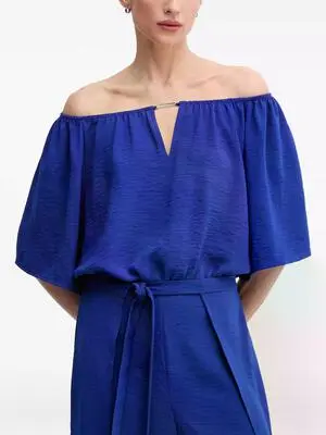 Joseph Ribkoff Off-shoulder Wide Leg Jumpsuit