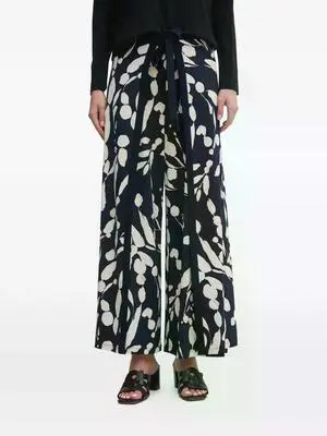 Joseph Ribkoff Floral Print Tie Trousers