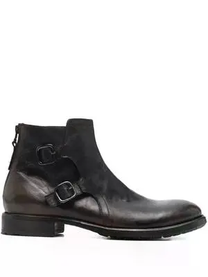 LEQARANT Leather Biker Boots