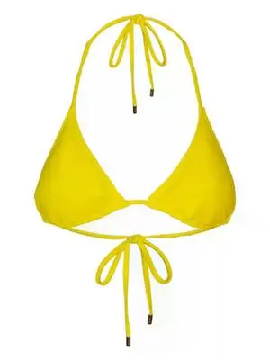 CAHA CAPO DUBAI Tie Triangle Bikini Top - Yellow
