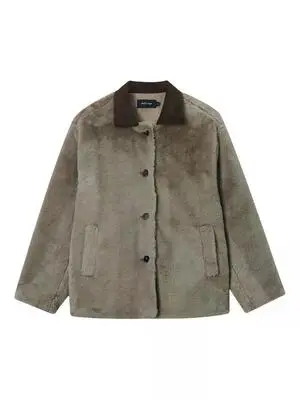 TOUT A COUP Button Faux Jacket