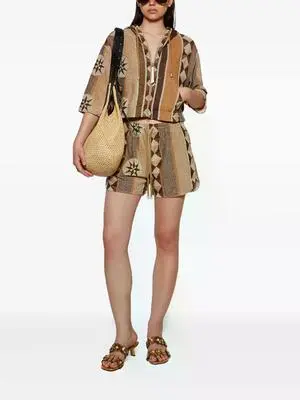 Loewe Geometric-pattern Hoodie - Neutrals