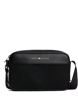 Tommy Hilfiger Logo-detail Messenger Bag - Black