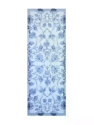Etro Floral-print Scarf - Blue