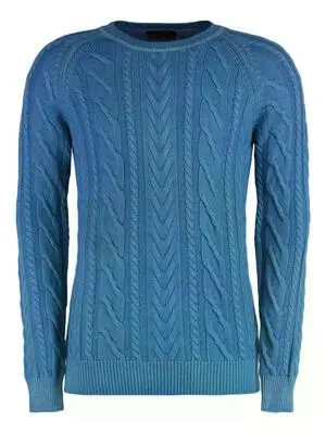 MOORER Cable-knit Sweater - Blue