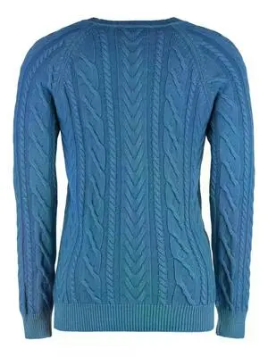 MOORER Cable-knit Sweater - Blue