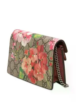 Gucci Mini Gg Supreme Blooms Dionysus Crossbody Bag