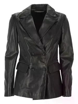 THE JACKIE LEATHERS Double-breasted Panelled Jacket